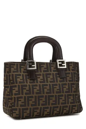 Fendi Zucca Canvas Handbag - Brown