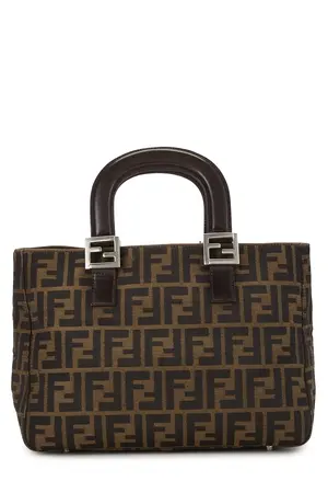Fendi Zucca Canvas Handbag - Brown