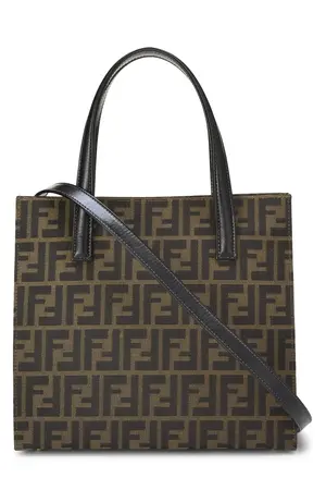 Fendi Zucca Convertible Pocket Handbag - Black