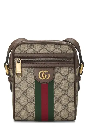 Gucci Gg Supreme Ophidia Messenger Bag - Brown