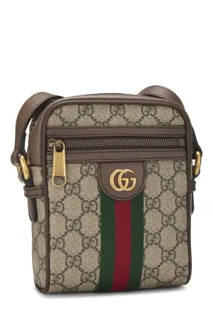 Gucci Gg Supreme Ophidia Messenger Bag - Brown