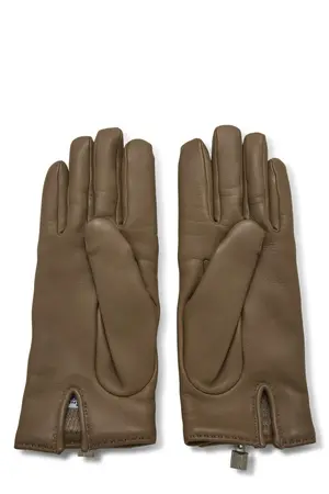 Hermès Lambskin Gloves With Kelly-lock Accents