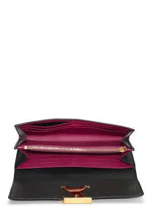 LOUIS VUITTON Taurillon Capucines Wallet - Black