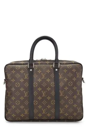 LOUIS VUITTON Monogram Macassar Porte Documents Voyage