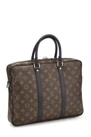 LOUIS VUITTON Monogram Macassar Porte Documents Voyage