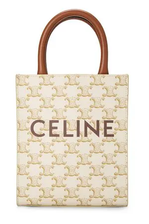 Celine Coated Triomphe Vertical Cabas - Brown