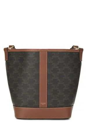 CELINE Coated Triomphe Bucket Bag Small