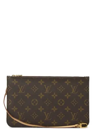 LOUIS VUITTON Monogram Neverfull Pouch - Brown