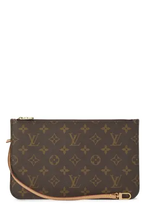 LOUIS VUITTON Monogram Neverfull Pouch - Brown