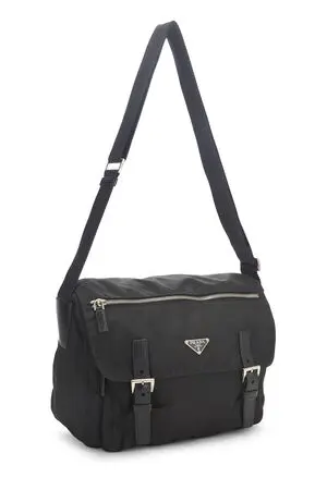 Prada Buckle Flap Messenger Bag