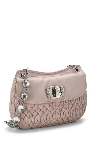 Miu Miu Crystal Nappa Flap Shoulder Bag