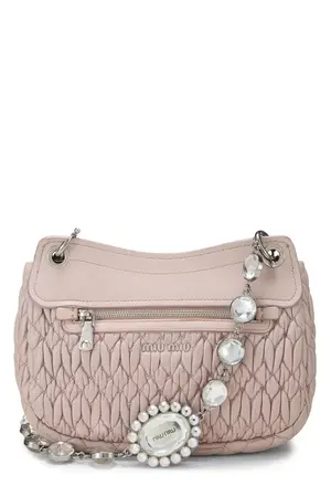 Miu Miu Crystal Nappa Flap Shoulder Bag