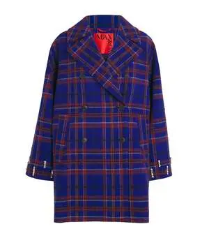 Max & Co. Wool-blend Checked Pea Coat