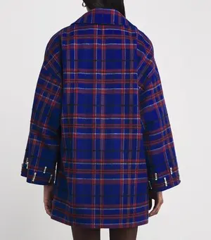 Max & Co. Wool-blend Checked Pea Coat