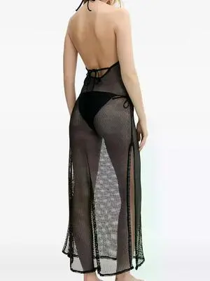 Hugo Halterneck Mesh Maxi Dress