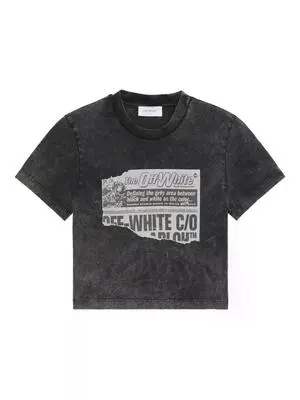 Off-White News Print Logo T-shirt