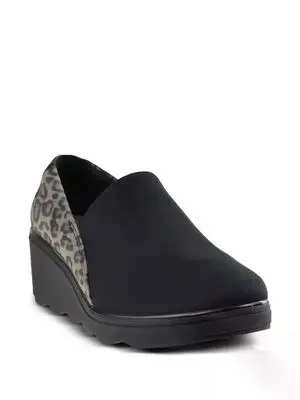 Clarks Leopard Print Wedge Sandals