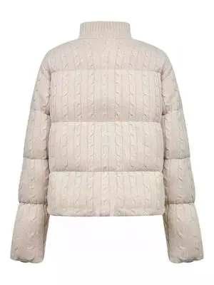 MC2 SAINT BARTH Cable-knit Quilted Coat