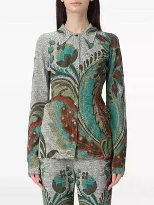 Etro Paisley Ribbed Knit Shirt
