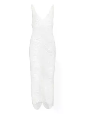 Giuseppe Di Morabito Beaded V-neck Dress