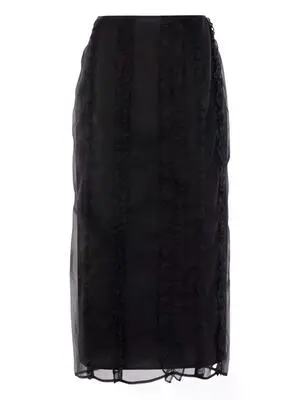Cecilie Bahnsen Midi Skirt With Ruffled Detail