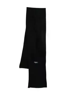 Patrizia Pepe Wool Blend Scarf - Black