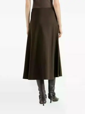 Brunello Cucinelli A-line Midi Skirt - Brown