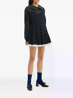 SHUSHU/TONG Pleated Mini Dress - Blue