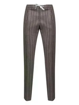 PT TORINO Striped Drawstring Trousers