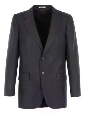 Auralee Striped Two-button Jacket - Grey