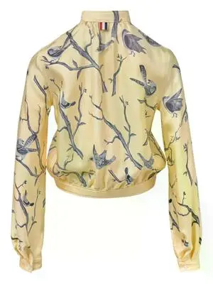 Thom Browne Bird Print Long Sleeve Top