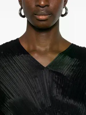 Issey Miyake Asymmetric Pleated Blouse
