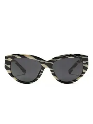 Dolce & Gabbana Geometric Zebra-print Sunglasses - Black