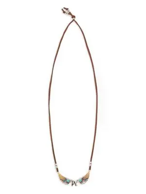 Palm Angels Wings Cord Necklace - Brown