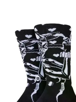 Stance Graphic-print Crew Socks - Black