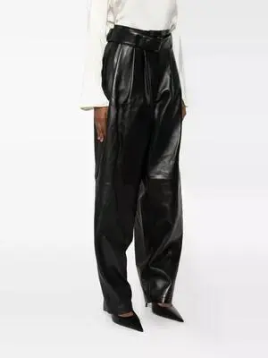 Magda Butrym Belted Leather Trousers