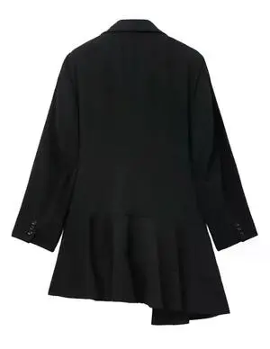 BLACK COMME DES GARÇONS Peplum Hem Coat