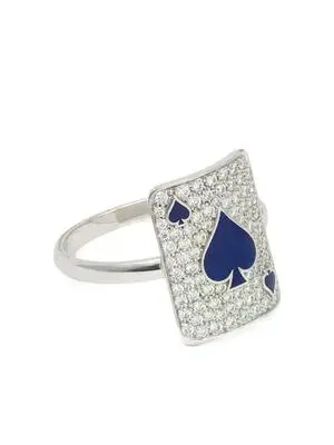MYSTERYJOY 18k White Gold Diamond Justice Ring - Silver