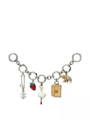 Tory Burch Multi-charm Keyring - Silver