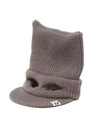Mihara Yasuhiro Masked Cat Visor Balaclava - Brown