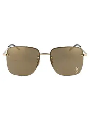 Saint Laurent Sl 312 M Sunglasses - 006 Gold Gold Brown
