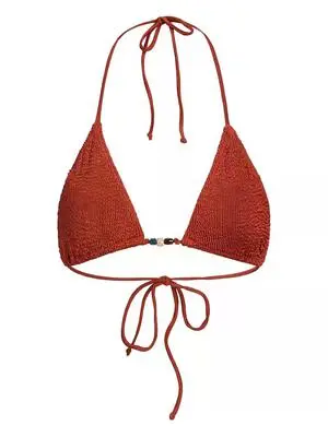 Bond Eye Beaded Ingrid Bikini Top - Brown