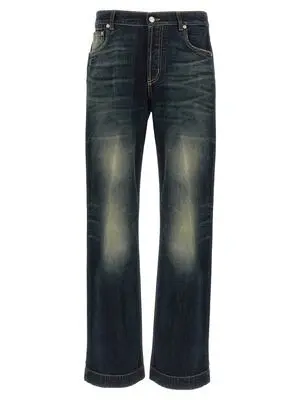 Alexander McQueen Alexander McQueen Wide Leg Jeans - Blue