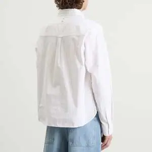 ABOUT:BLANK Oxford Script Shirt - White/brown