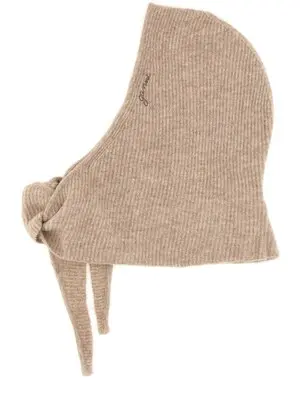 GANNI Wool Balaclava - Beige