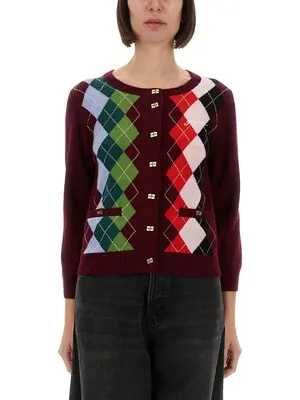 GANNI Jacquard Cashmere Cardigan - Multicolour
