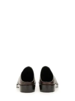 Dries Van Noten Leather Clogs