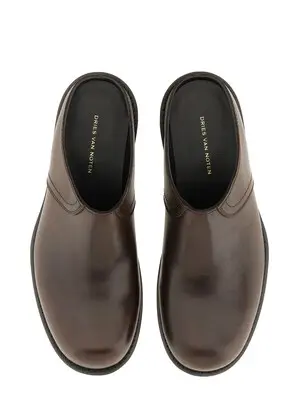 Dries Van Noten Leather Clogs