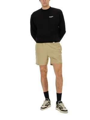 REPRESENT Bermuda Shorts With Logo - Beige