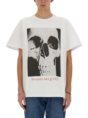 Alexander McQueen Skull Print T-shirt - White